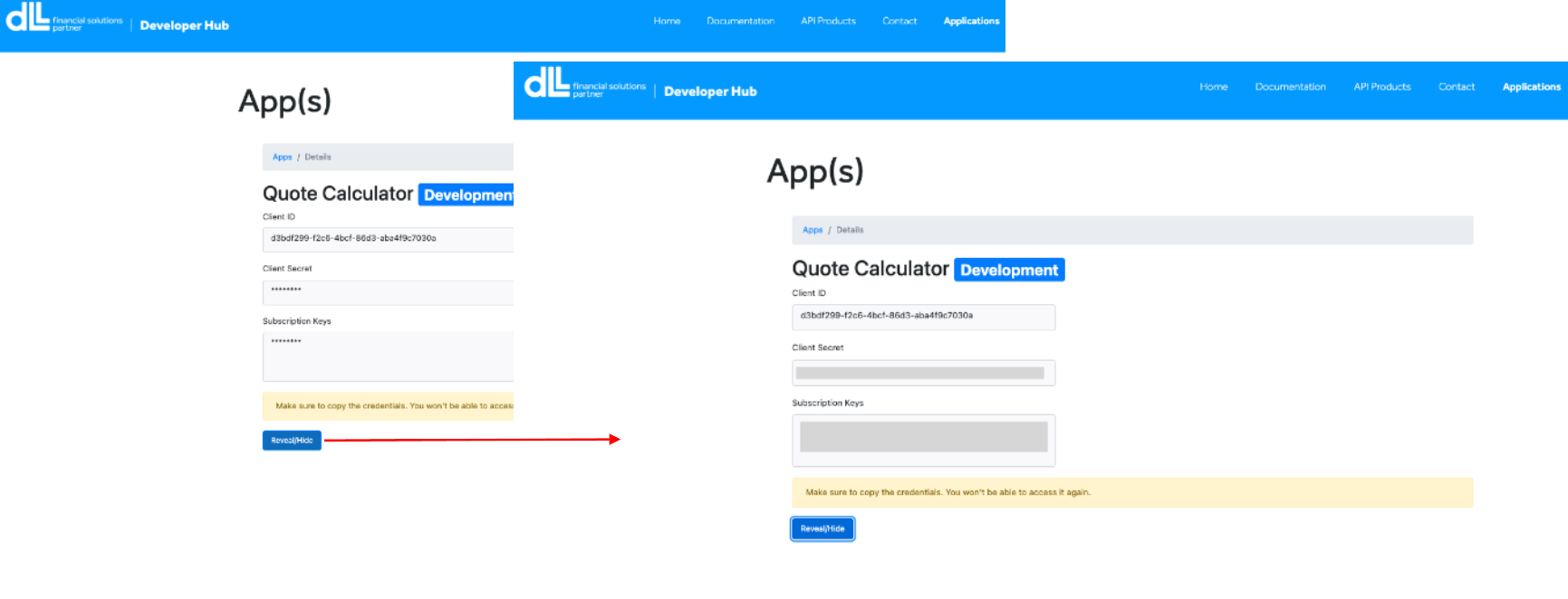 How do I access my API Credentials? - DLL Developer Hub